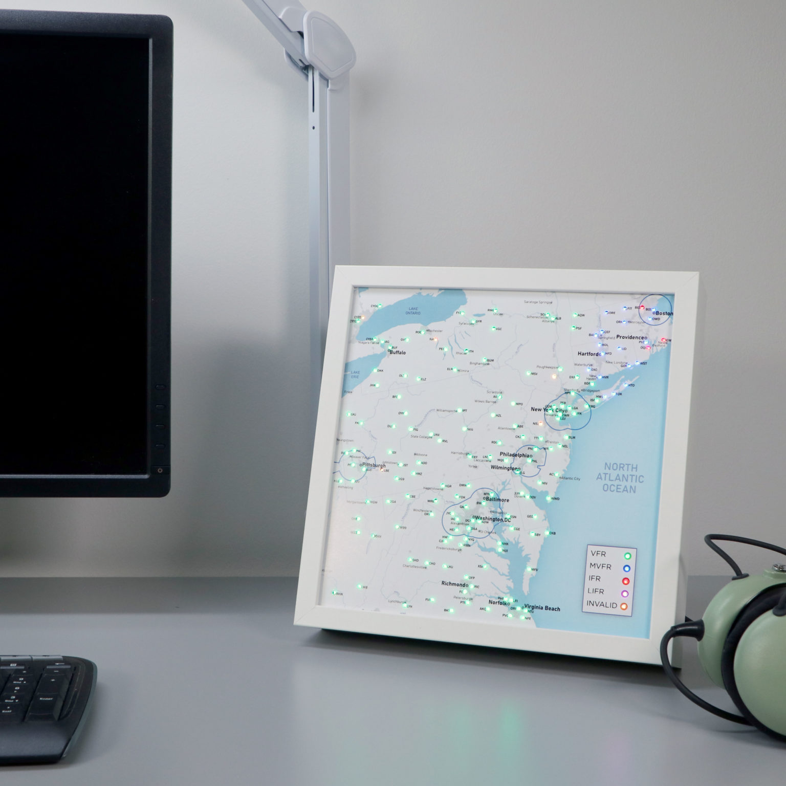 Custom METAR Map with up to 200 LEDs | pilotMap