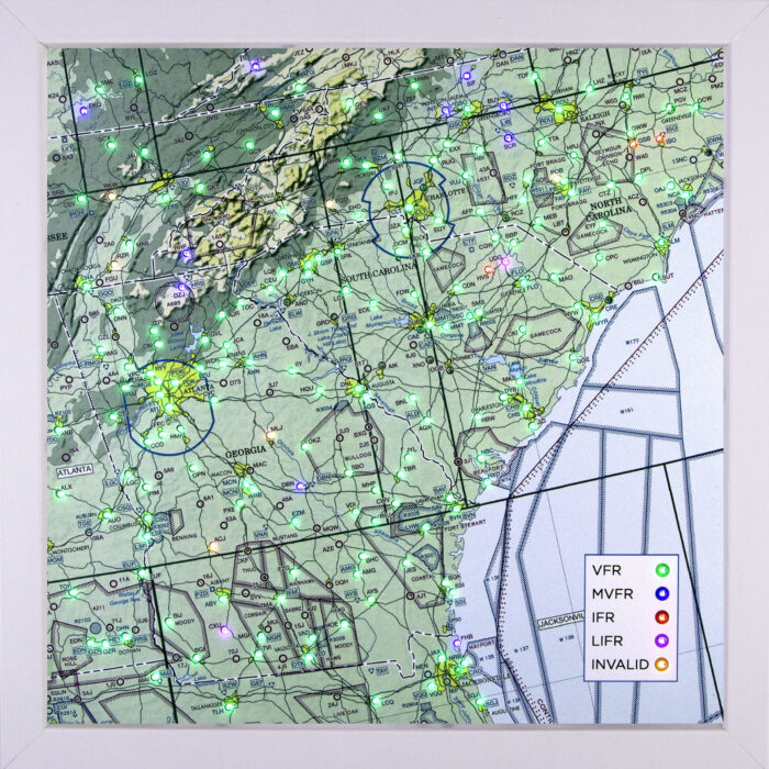 Full USA Metar Map with 1852 LEDs – pilotMap