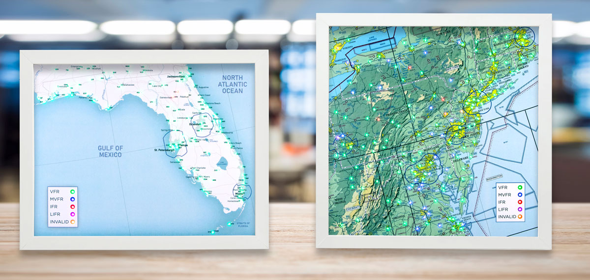 pilotMap – LED METAR Pilot Maps