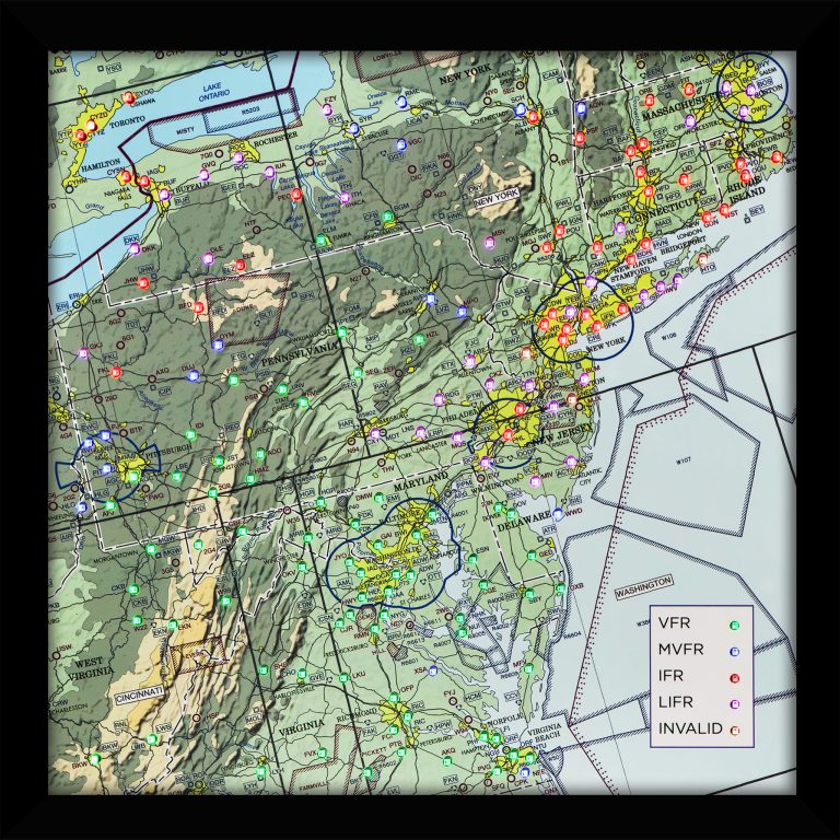 Full USA Metar Map with 1852 LEDs | pilotMap