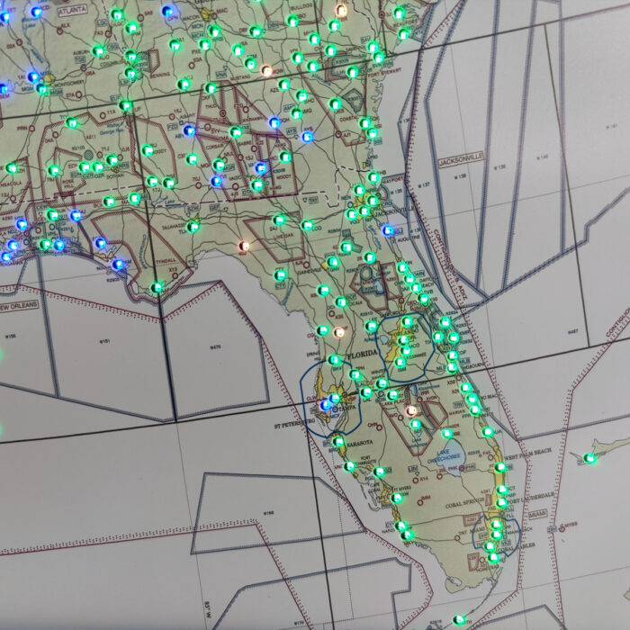 Full USA Metar Map with 1852 LEDs – pilotMap