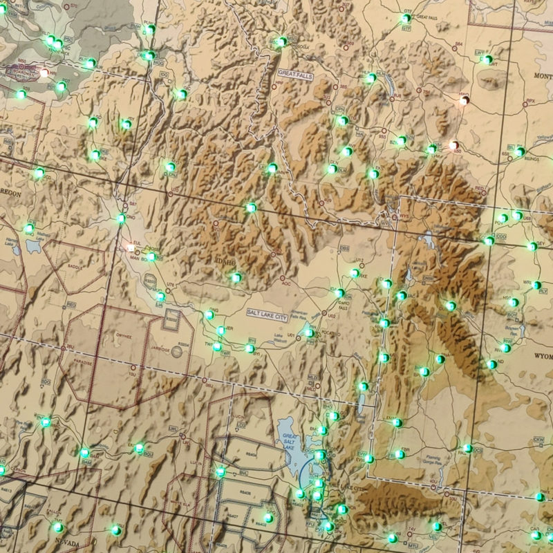 Full USA Metar Map with 1852 LEDs – pilotMap