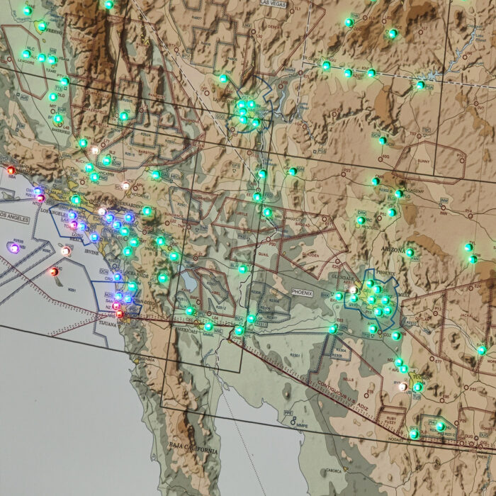 Full USA Metar Map with 1852 LEDs – pilotMap