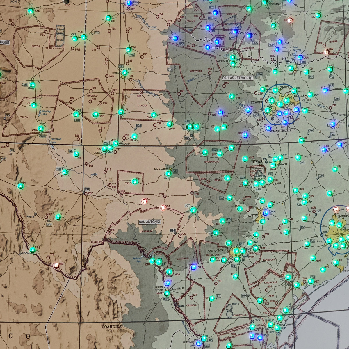 Full USA Metar Map with 1852 LEDs – pilotMap