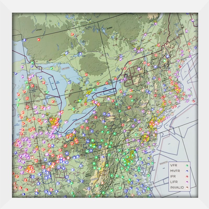 North East USA Map with 377 LEDs | pilotMap