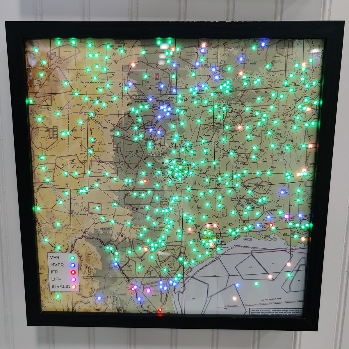South USA Map with 341 LEDs – pilotMap