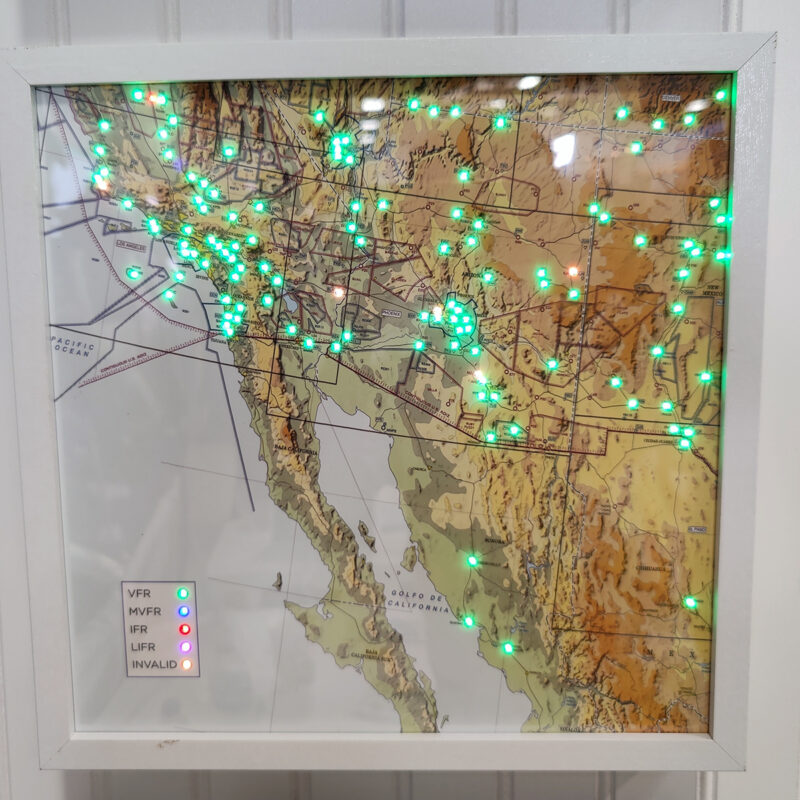 Full USA Metar Map with 1852 LEDs – pilotMap