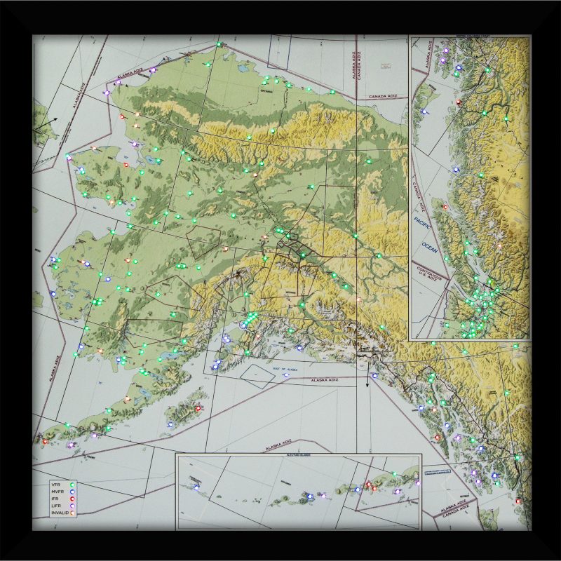 Alaska Map Big with 200 LEDs | pilotMap