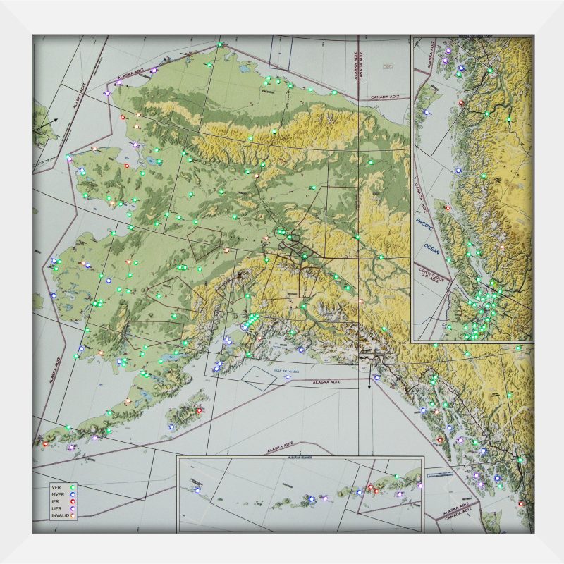 Alaska Map Big with 200 LEDs | pilotMap
